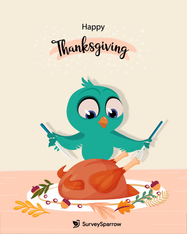 Thanksgiving Turkey GIF by SurveySparrow - Find & Share on GIPHY