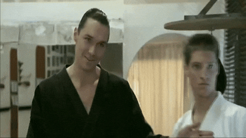 Mr Miyagi Nod Gif