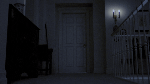 Scary Door Opening Gif