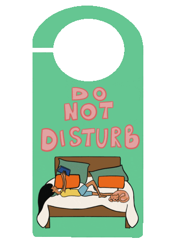 Do Not Disturb Cat Sticker by All Things Studio for iOS & Android | GIPHY
