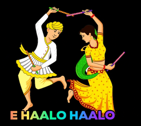 Navratri Garba GIF by SanBharti Digital - Find & Share on GIPHY