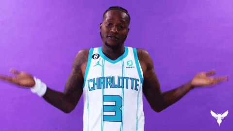 Terry Rozier Shrug GIF by Charlotte Hornets - Find & Share on GIPHY