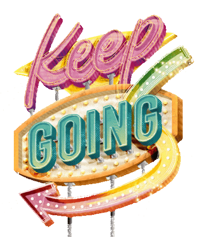 Lettering Keep Going Sticker by Aysa Putri for iOS & Android | GIPHY