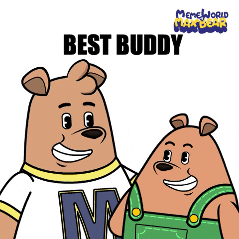 Best Friend Party GIF by Meme World of Max Bear - Find & Share on GIPHY
