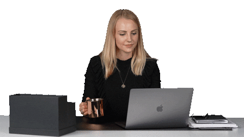 Coffee Working Sticker by Maalia Agentur