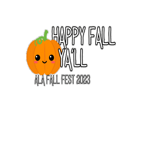 Pumpkin Happy Fall Sticker by ALA Tech Crew for iOS & Android | GIPHY