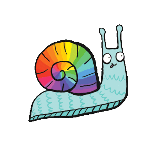 Rainbow Snail Stickers - Find & Share on GIPHY