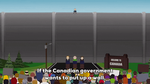 canada wall GIF by South Park - Find & Share on GIPHY