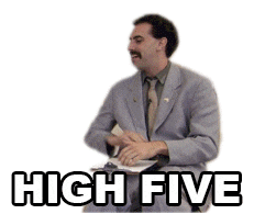 Borat High Five Stickers - Find & Share on GIPHY