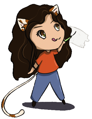 Happy Cat Girl Sticker for iOS & Android | GIPHY