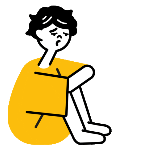 Sad Work Sticker by YAICHI - Find & Share on GIPHY