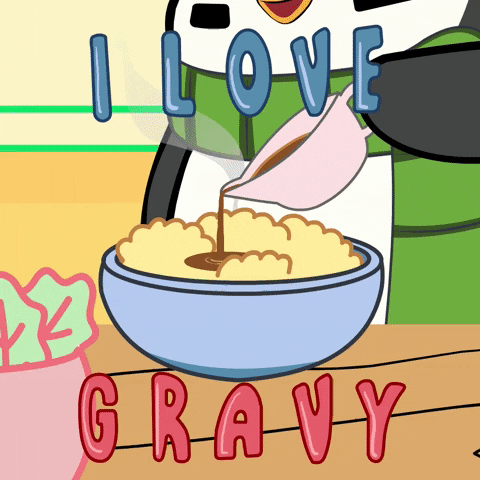 Mashed Potatoes Thanksgiving GIF by Pudgy Penguins - Find & Share on GIPHY