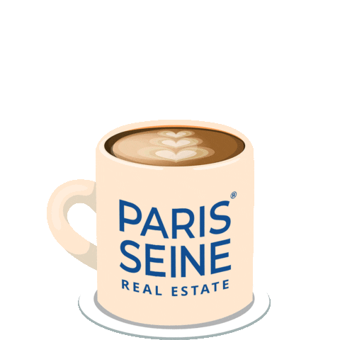 coffee time Sticker by Paris Seine Immobilier - Find & Share on GIPHY