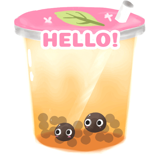 Bubble Tea Hello Sticker for iOS & Android | GIPHY