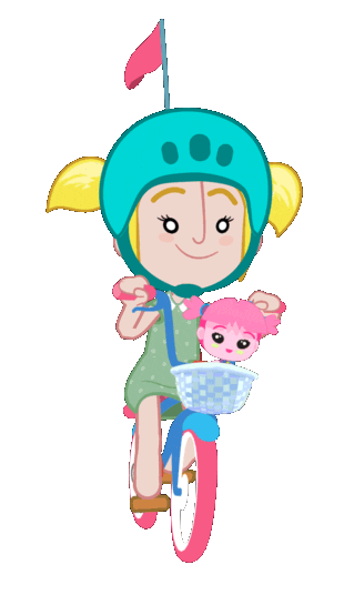 Girl Bike Sticker by Mundo Bita