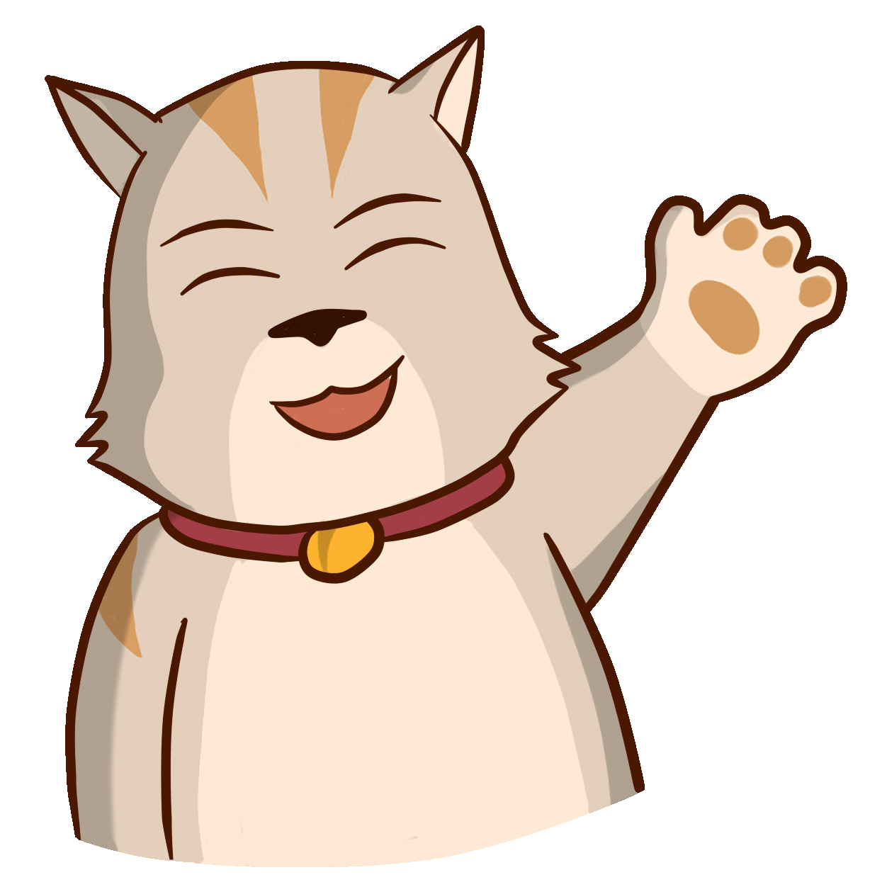Cat Hello Sticker by Henry Fernando Naven for iOS & Android | GIPHY