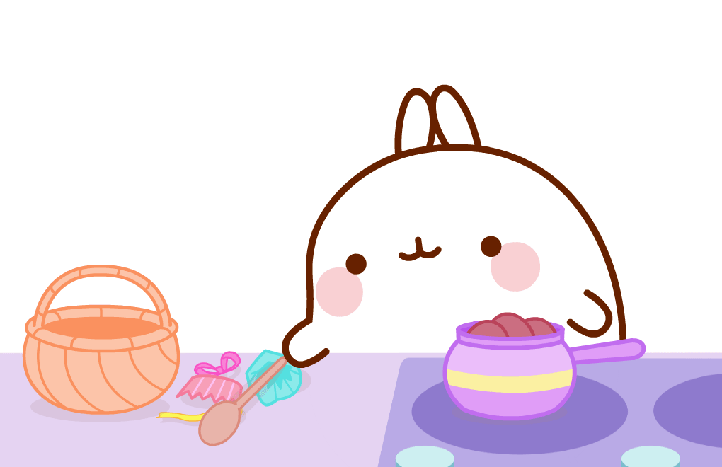 Hungry Love You Sticker by Molang for iOS & Android | GIPHY