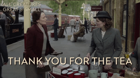 Tea Time Thank You GIF by All Creatures Great And Small - Find & Share ...