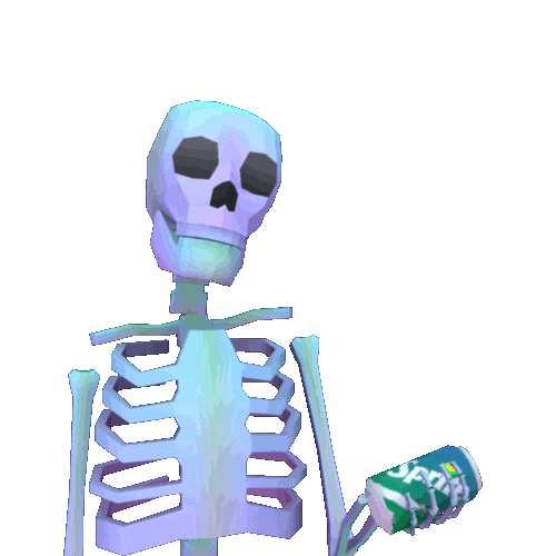 Waving Skeleton Gif