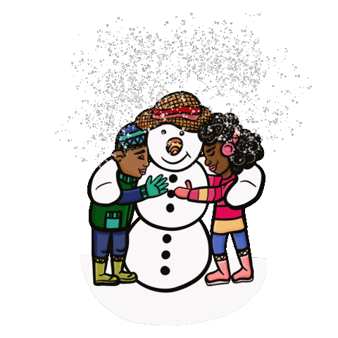 Snow Day Hug Sticker by JellaCreative for iOS & Android | GIPHY