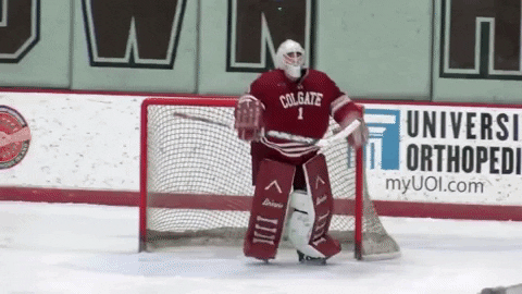 Hockey Goalie GIF by Colgate Athletics - Find & Share on GIPHY