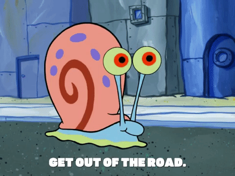 Gary The Snail Meow Gif