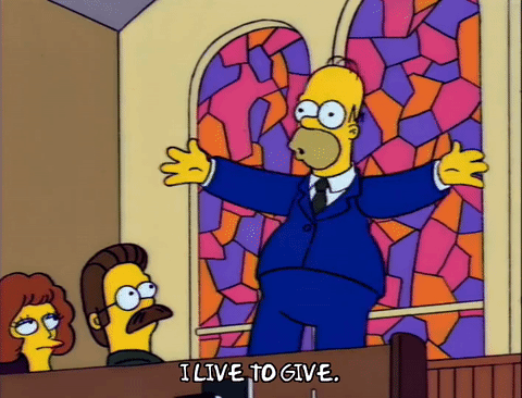 Homer Simpson Church GIF - Find & Share on GIPHY