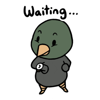 Time Waiting Sticker By Aminal Sticker for iOS & Android | GIPHY