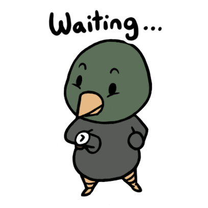 Time Waiting Sticker By Aminal Sticker for iOS & Android | GIPHY