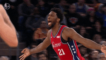 Screaming Joel Embiid GIF by NBA - Find & Share on GIPHY