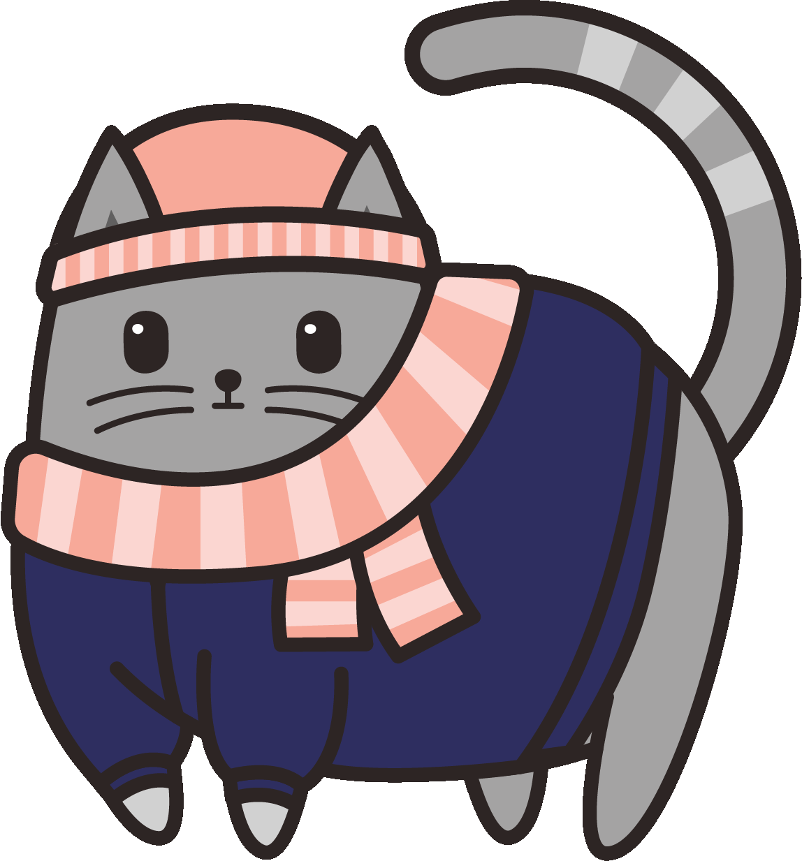 Sweater Weather Cat Sticker by Meowingtons for iOS & Android | GIPHY